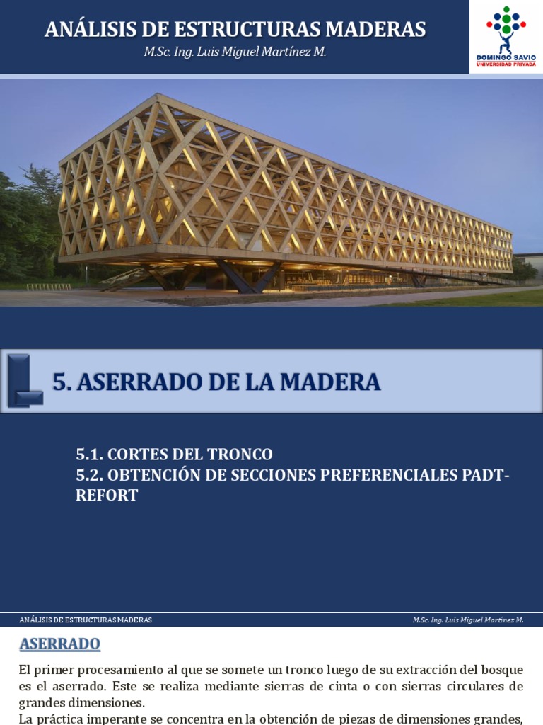 Aserrado de Madera | PDF | Madera | Viga (Estructura)