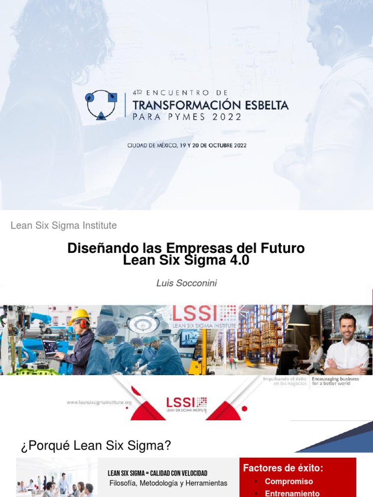 1-. Presentación Luis Soconini | PDF | Lean Manufacturing | Six Sigma
