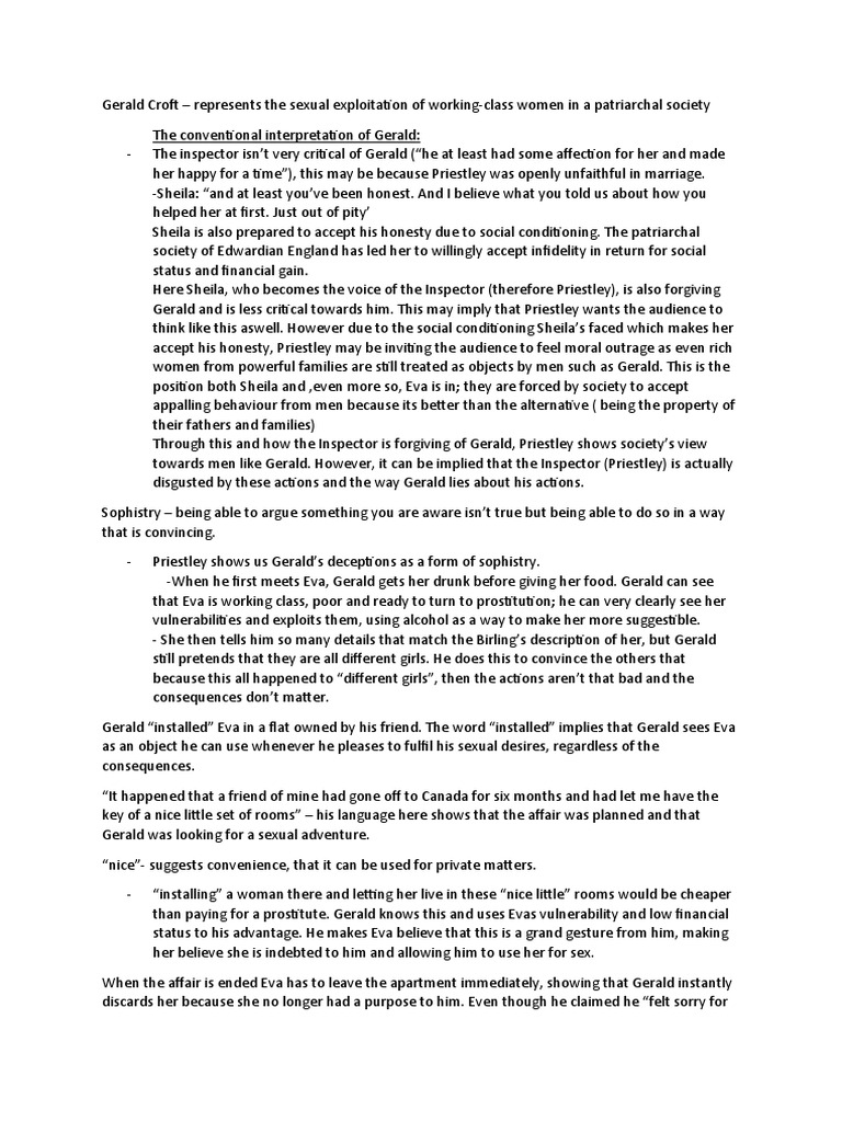 Gerald Croft - Lit Revision | PDF