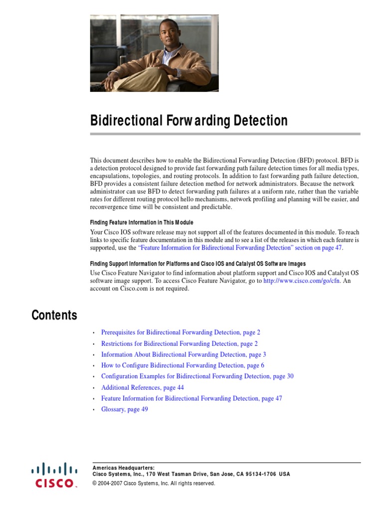 Bidirectional Forwarding Detection Pdf Router Computing Routing