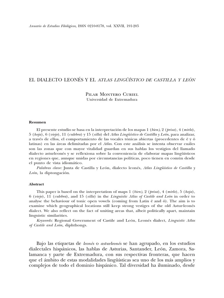 Dialecto Leonés y Atlas Lingüístico | PDF | Lengua española | Dialecto