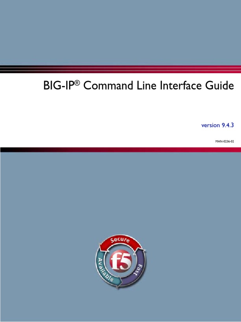 BIG-IP Command Line Interface Guide | PDF | Computers | Technology & Engineering