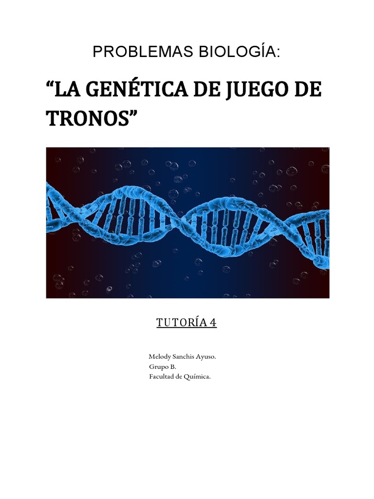 Problemas Gene Tica Biologi A PDF | PDF | Dominancia (Genética) | Genética