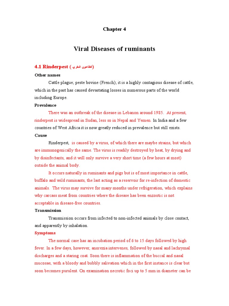 Chapter 4 Viral Diseases of Ruminants | PDF | Medical Specialties ...