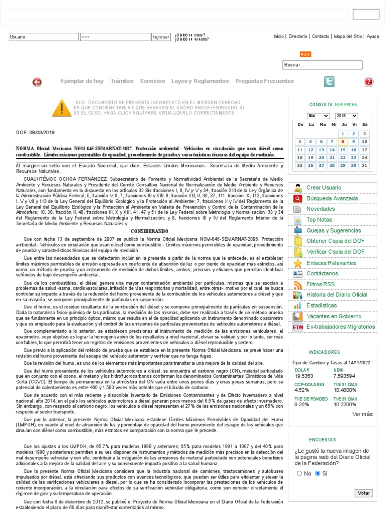 Nom 045 Semarnat 2017 | PDF | Calibración | Óptica