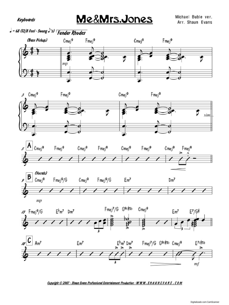 Me & Mrs Jones - Big Band (Evans) | PDF