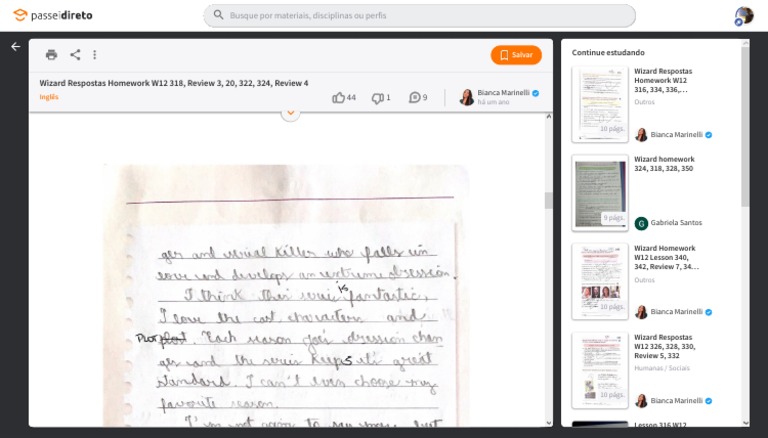 Wizard Respostas Homework W12 318, Review 3, 20, 322, 324, Review 4 - Passei Direto | PDF