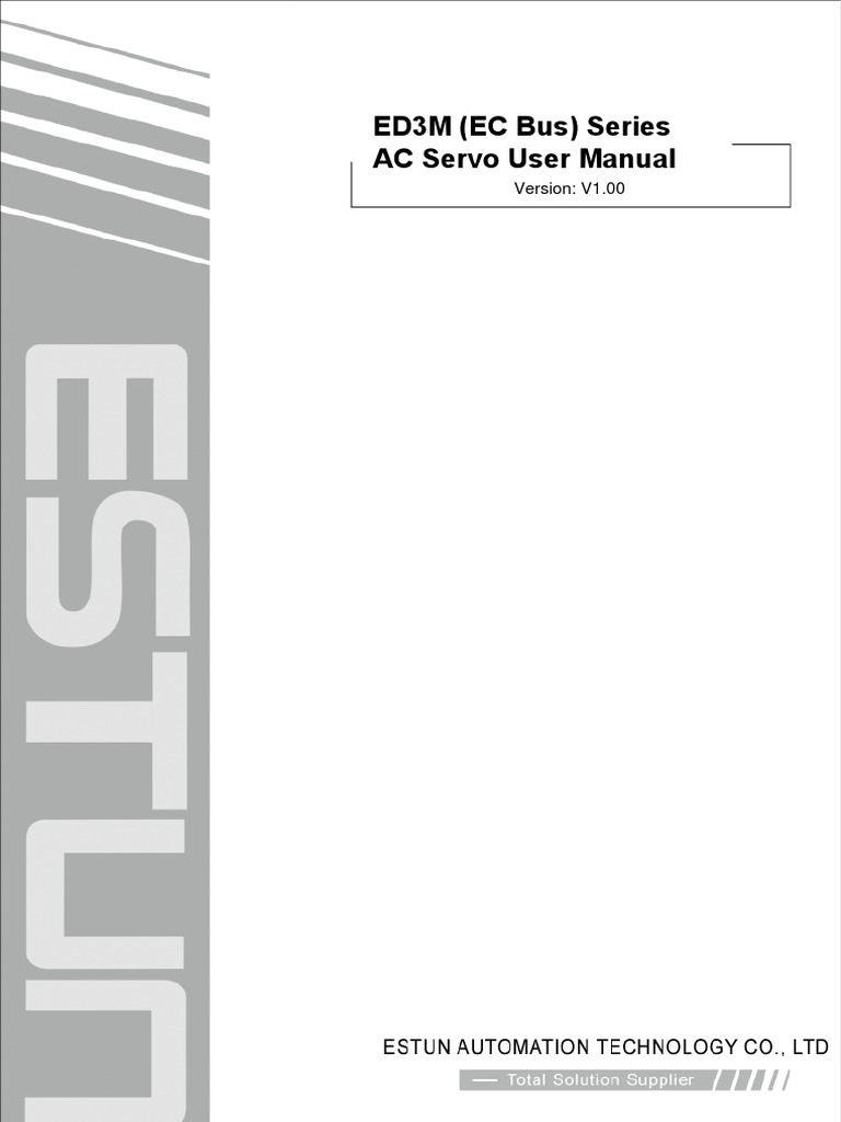 ED3M-EC User Manual | PDF | Power Supply | Servomechanism