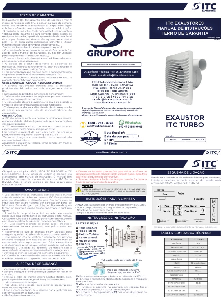 Manual Itc Pdf Turbocompressor Motores