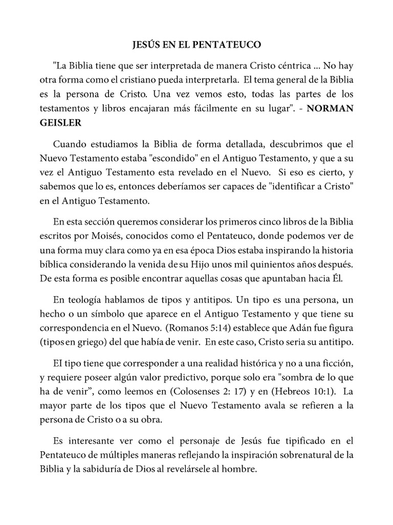 Jesus en El Pentateuco | PDF