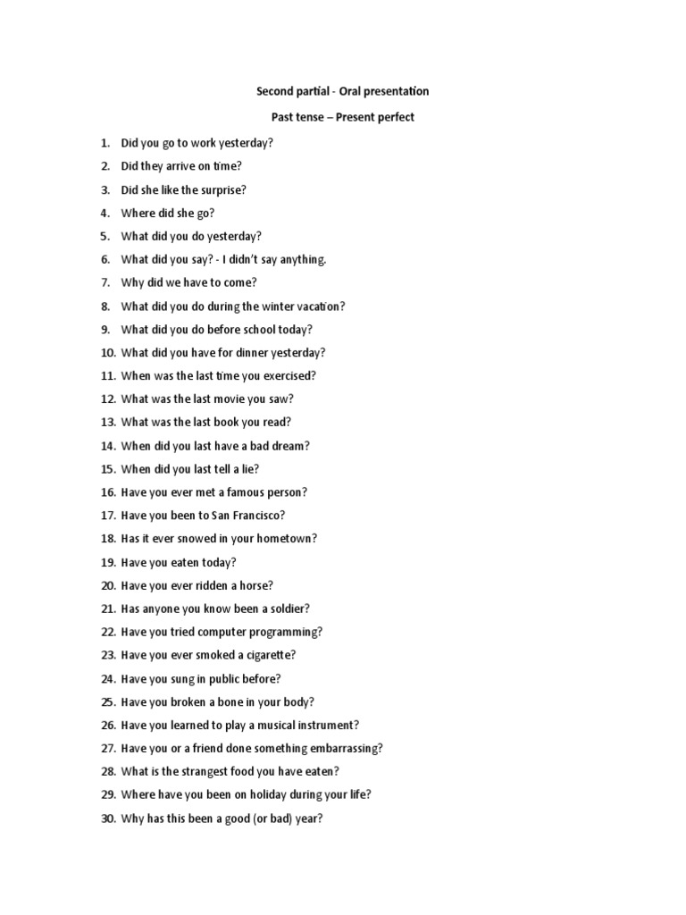 Second Partial - Oral Presentation | PDF