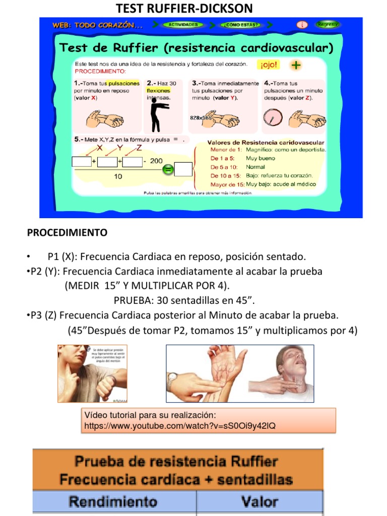 Test Ruffier Dickson | PDF
