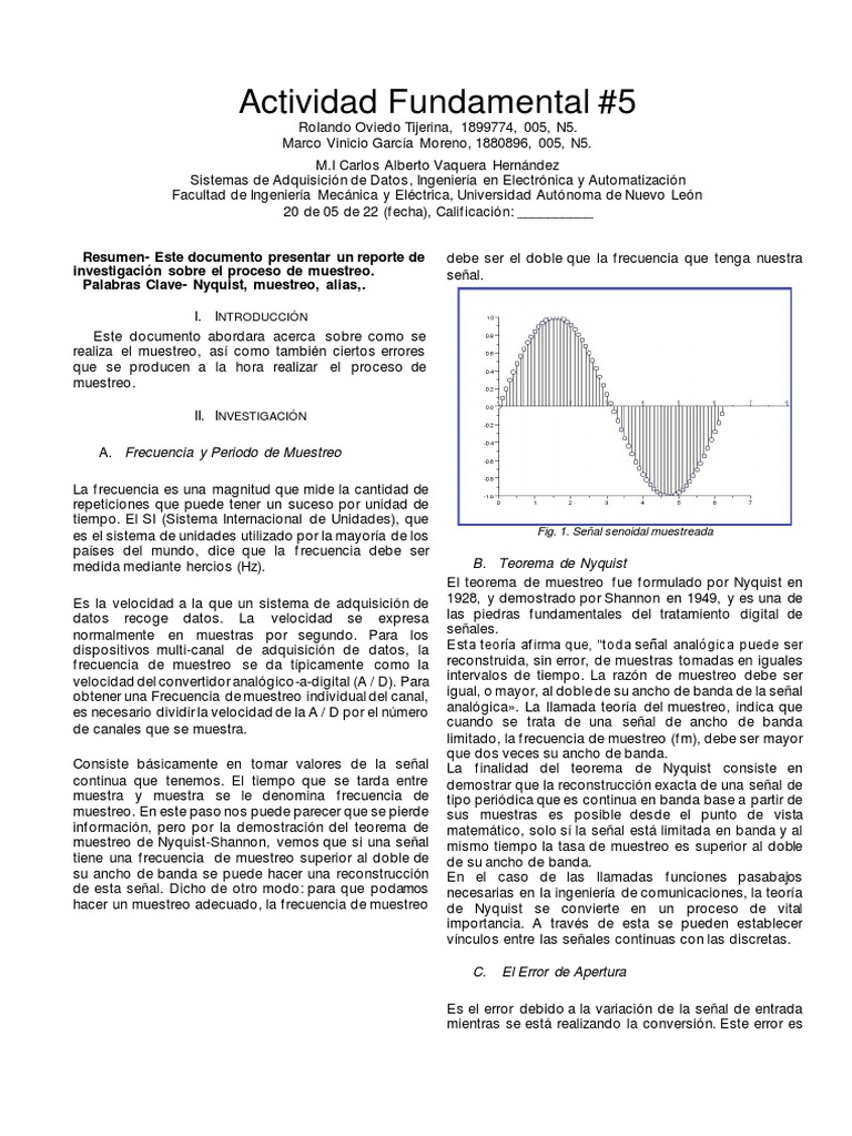 Sadn5 Af5 1880896 | PDF | Muestreo (procesamiento de señal) | Matemáticas Aplicadas