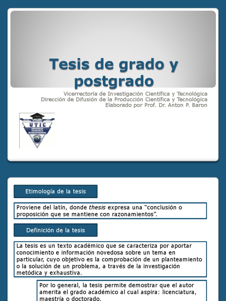 Estructura y Definición de Tesis | PDF | Science | Metodología