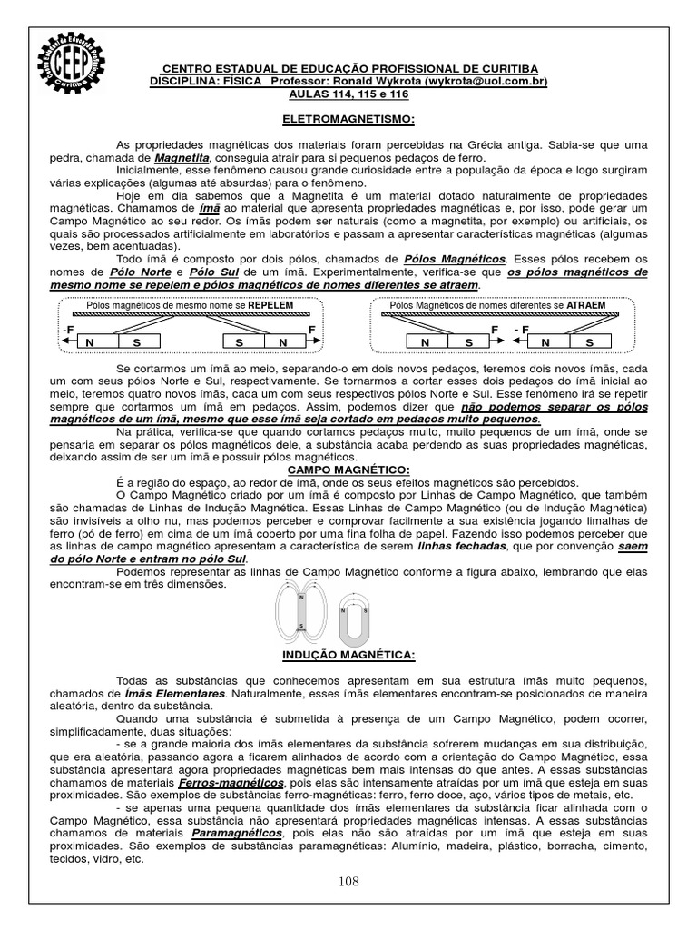 ELETROMAG | PDF | Ímã | Magnetismo