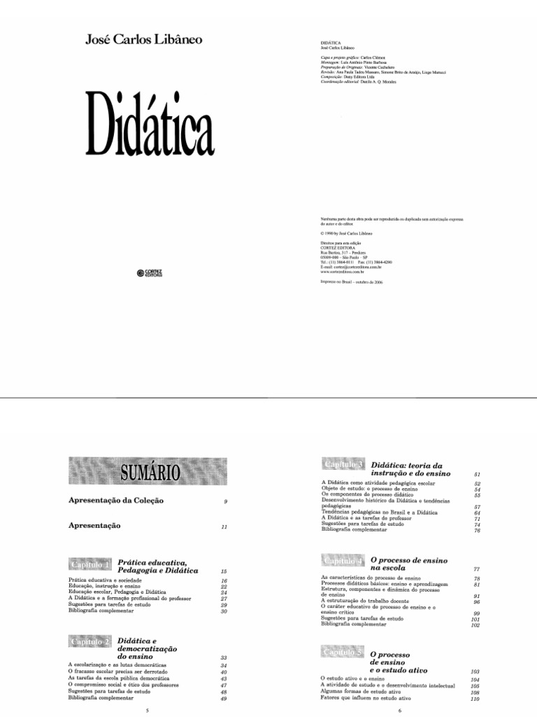 Didática - J. C. Libâneo | PDF