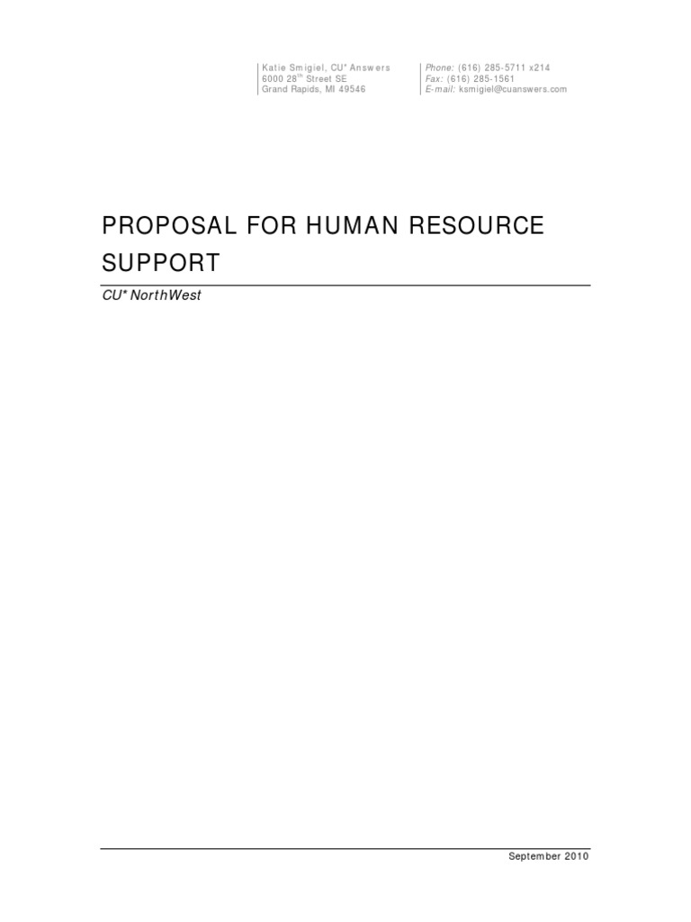 Sample HR Services Proposal | PDF | Human Resource Management | Employment