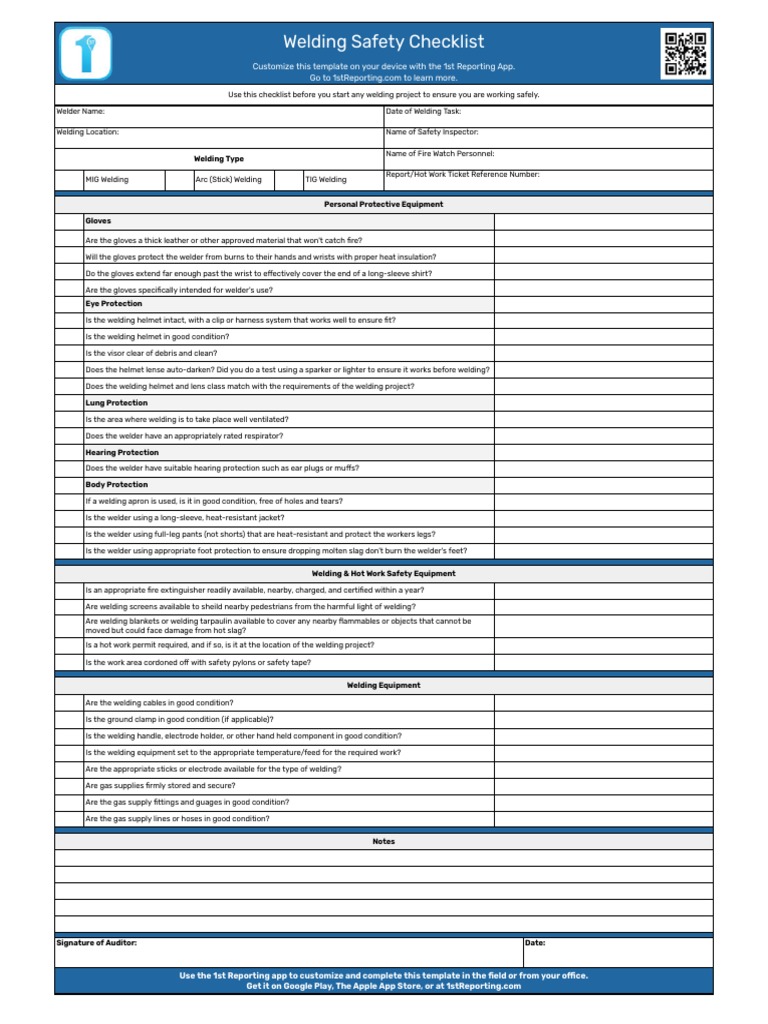 80 Welding Safety Checklist | PDF | Welding | Construction