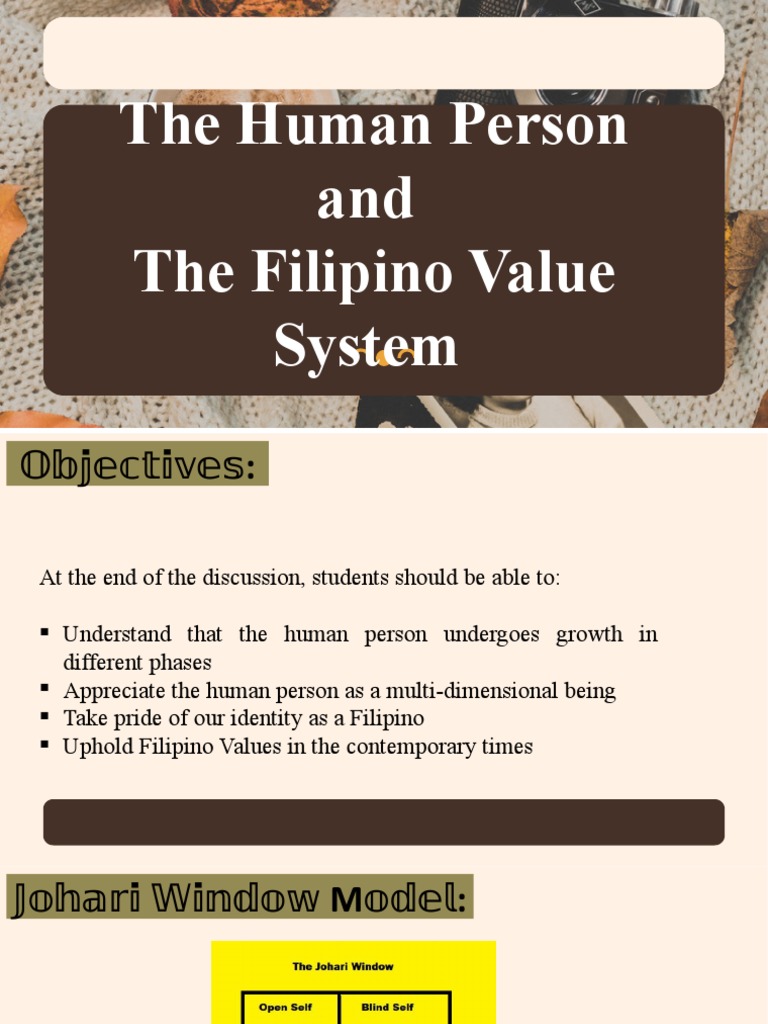 The Human Person and Filipino Value System 2 | PDF | Self Concept ...