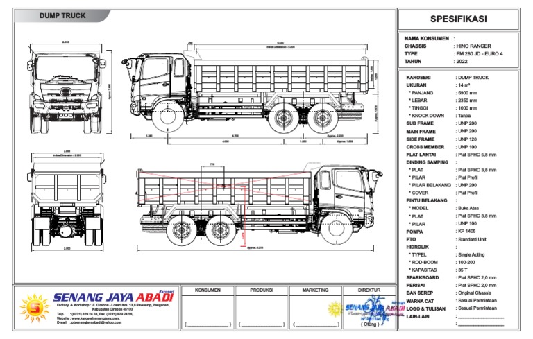 Dump Truck 14 m3 - FM 280 JD (Fm8jn2d - XGJ) | PDF