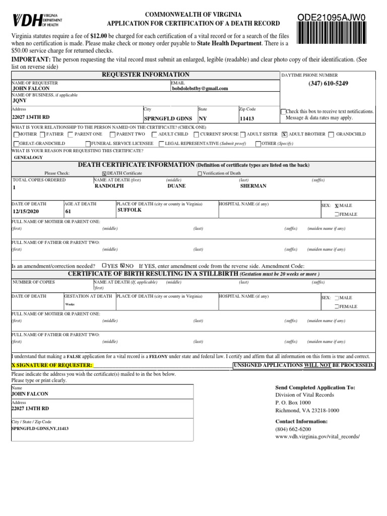 Ovr Online Appl ODE21095AJW0 | PDF | Identity Document | Passport