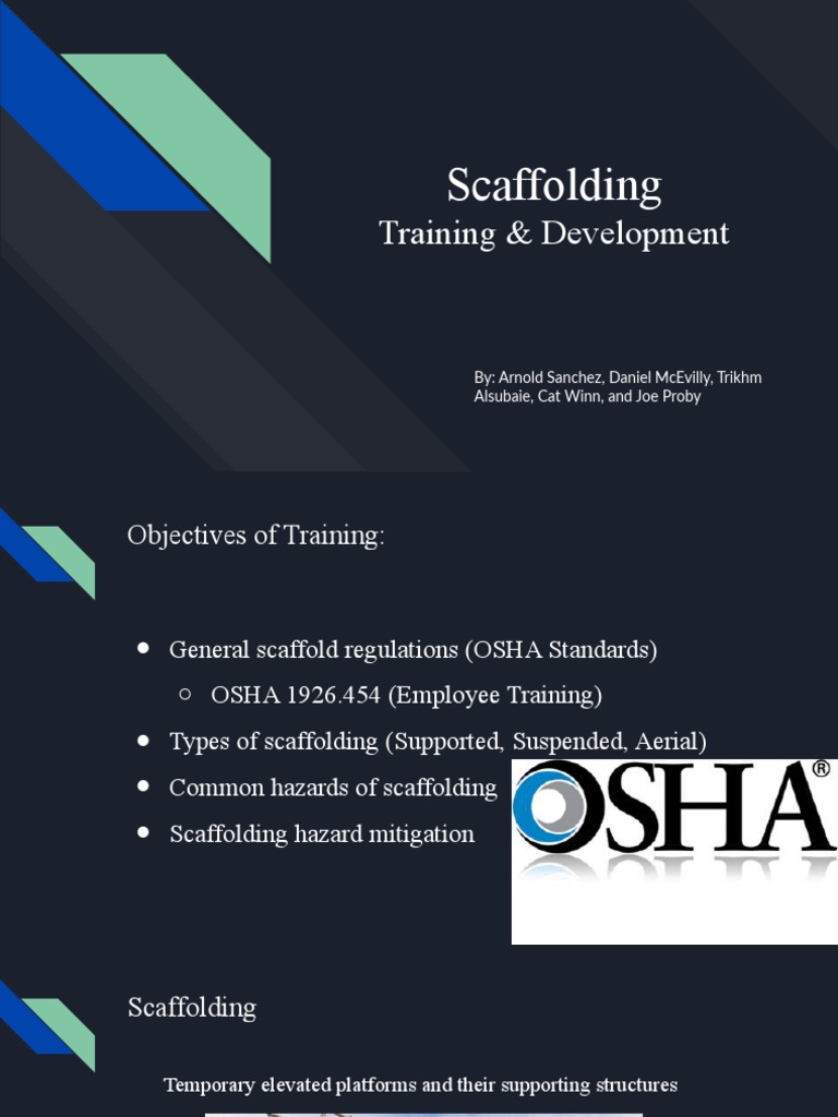 Scaffolding Training PowerPoint Presentation | PDF | Scaffolding ...