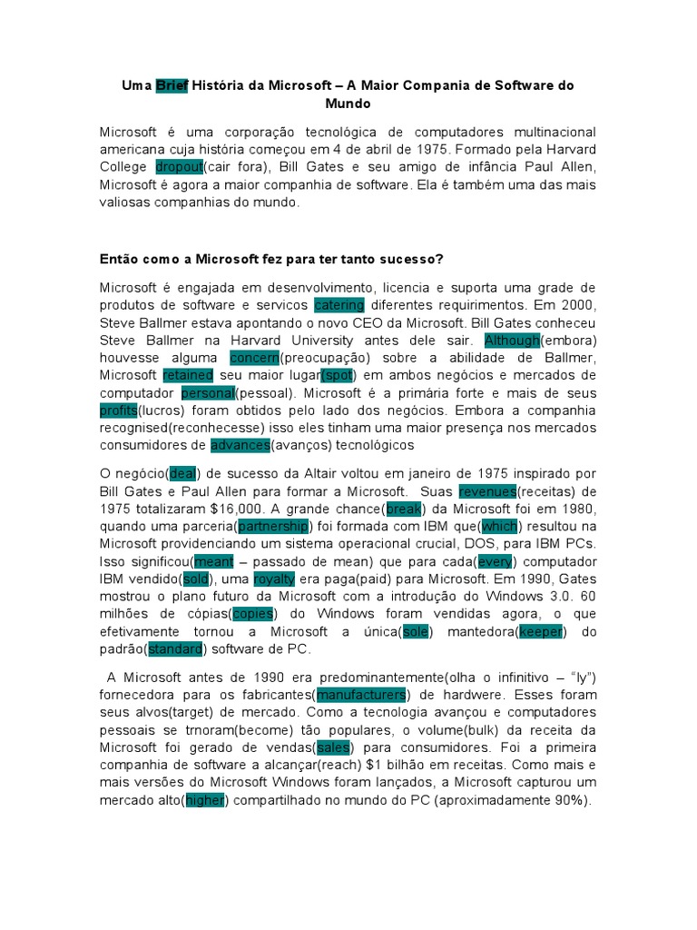 A Brief History of Microsoft | PDF | Microsoft | Microsoft Windows