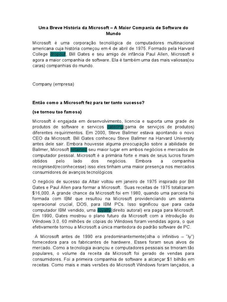 A Brief History of Microsoft2 | PDF | Microsoft | Microsoft Windows