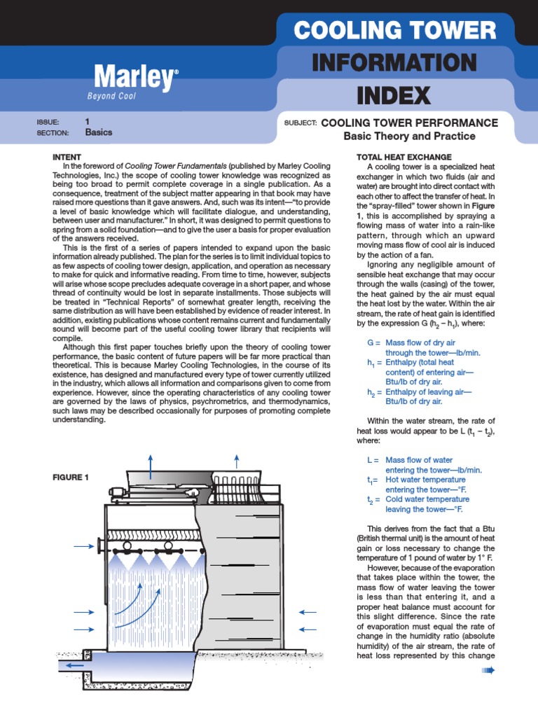 Cooling Tower Performance Basics | PDF | Heat | Humidity