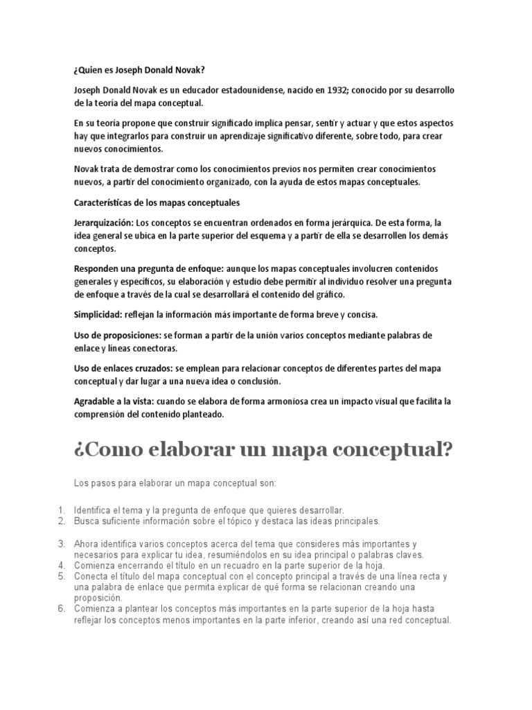 Quien Es Joseph Donald Novak | PDF | Aprendizaje | Psicología cognitiva