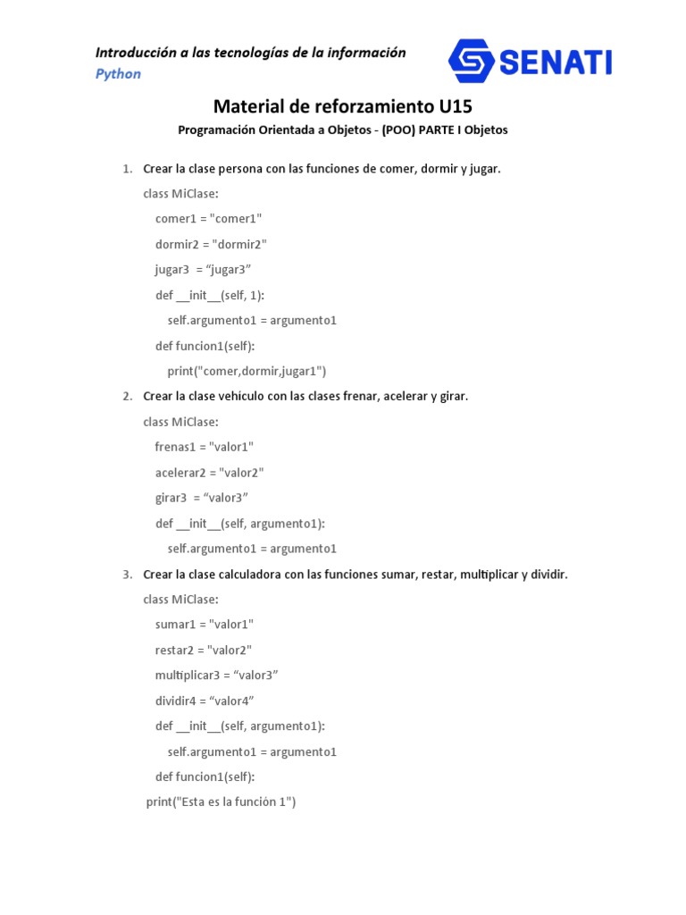 Material de Reforzamiento U15 | PDF