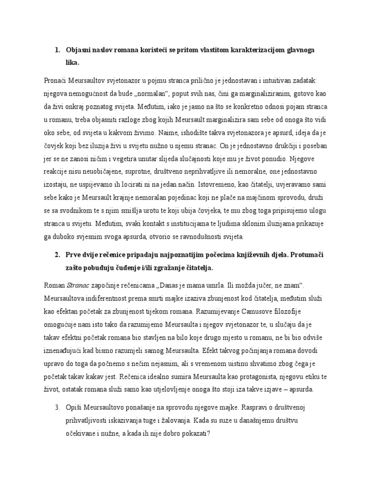 Camus - Stranac | PDF