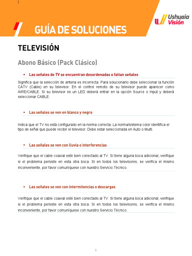 Solución de Problemas de TV y Internet | PDF | Contraseña | Wifi
