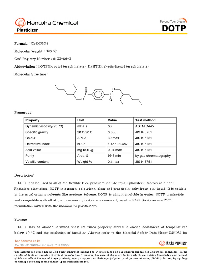 TDS - Dotp | PDF | Chemistry | Materials