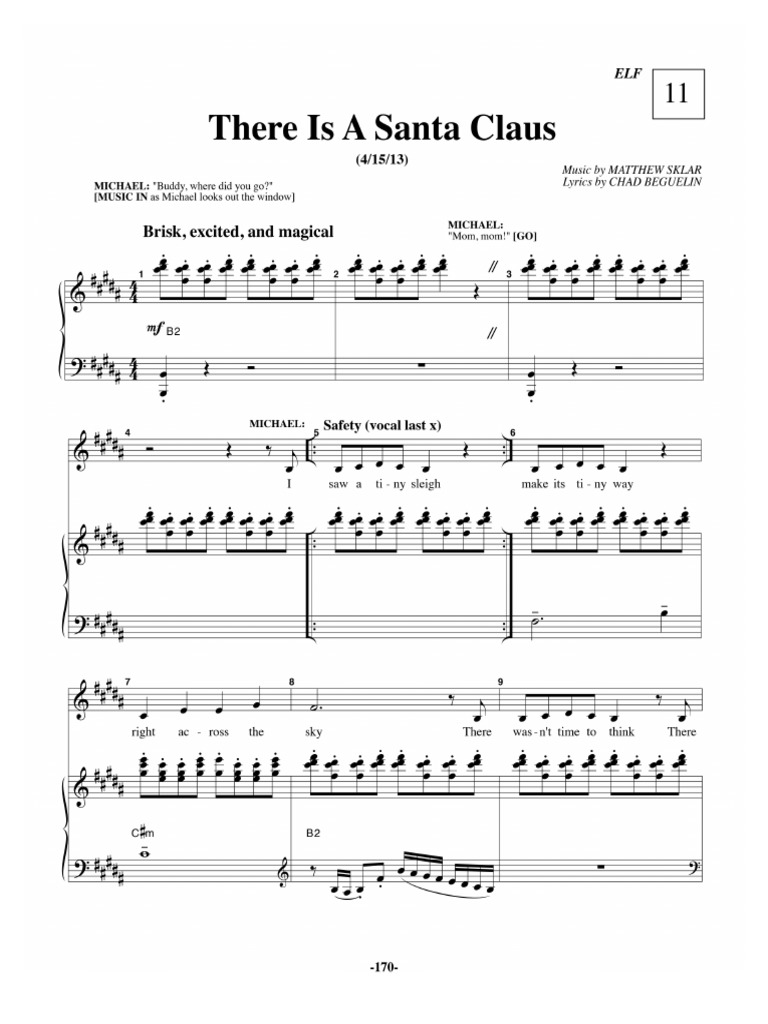 There Is A Santa Claus - ELF Music | PDF