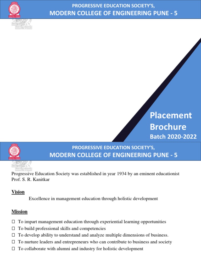 MBA Placement Brochure 2020-2022 | PDF | Marketing | Human Resource ...