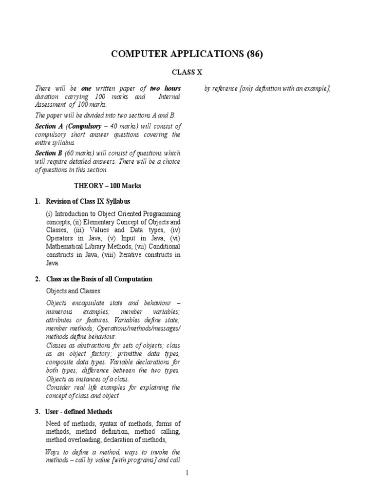 Computer Applications Pdf Method Computer Programming Class Computer Programming
