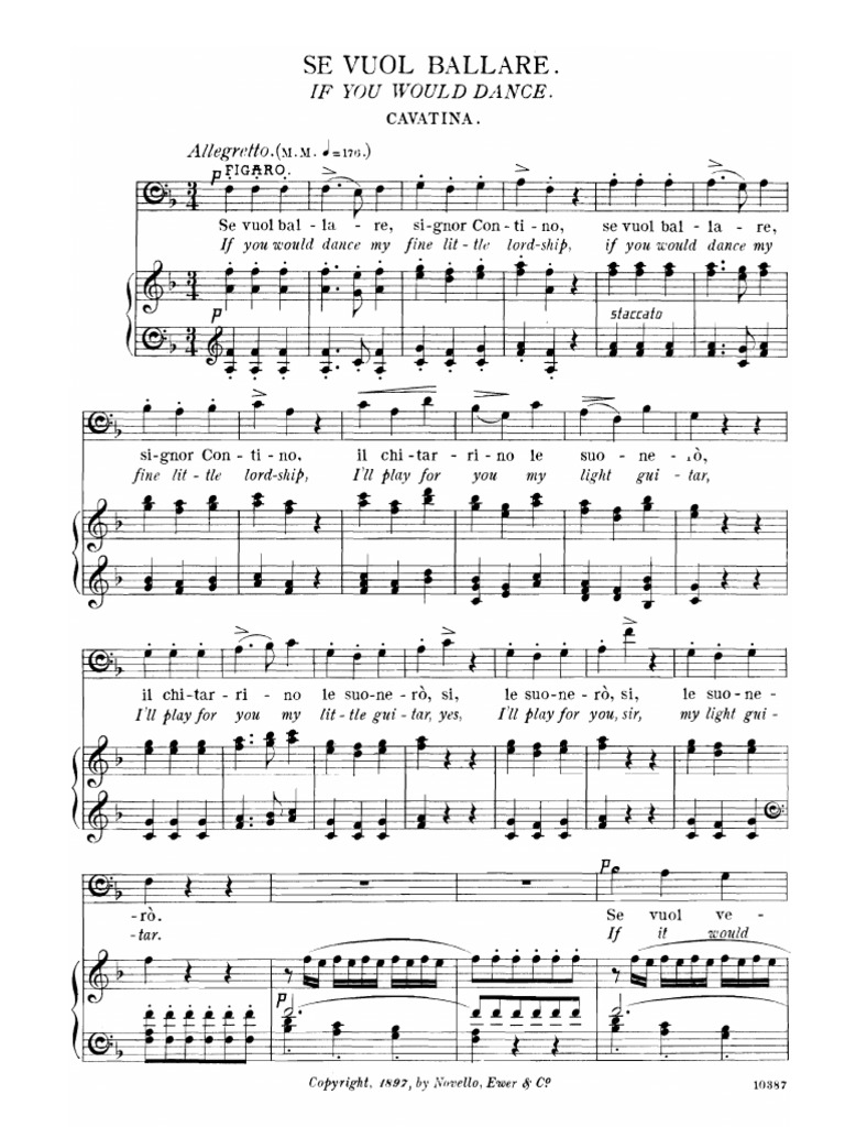 Se Vuol Ballare Print | PDF