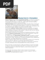 Biografía de Francisco Pizarro | PDF | Francisco Pizarro | Imperio español