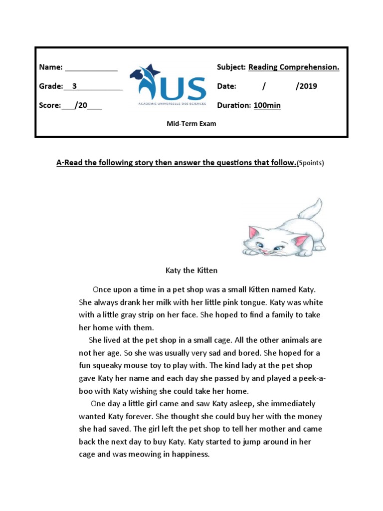 Katty The Kitten Grade 3 | PDF | Home & Garden