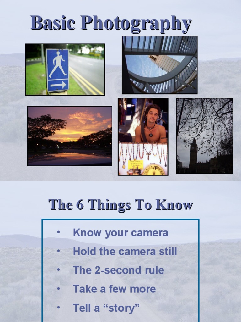 Basic Photography | PDF | Camera | Shutter Speed