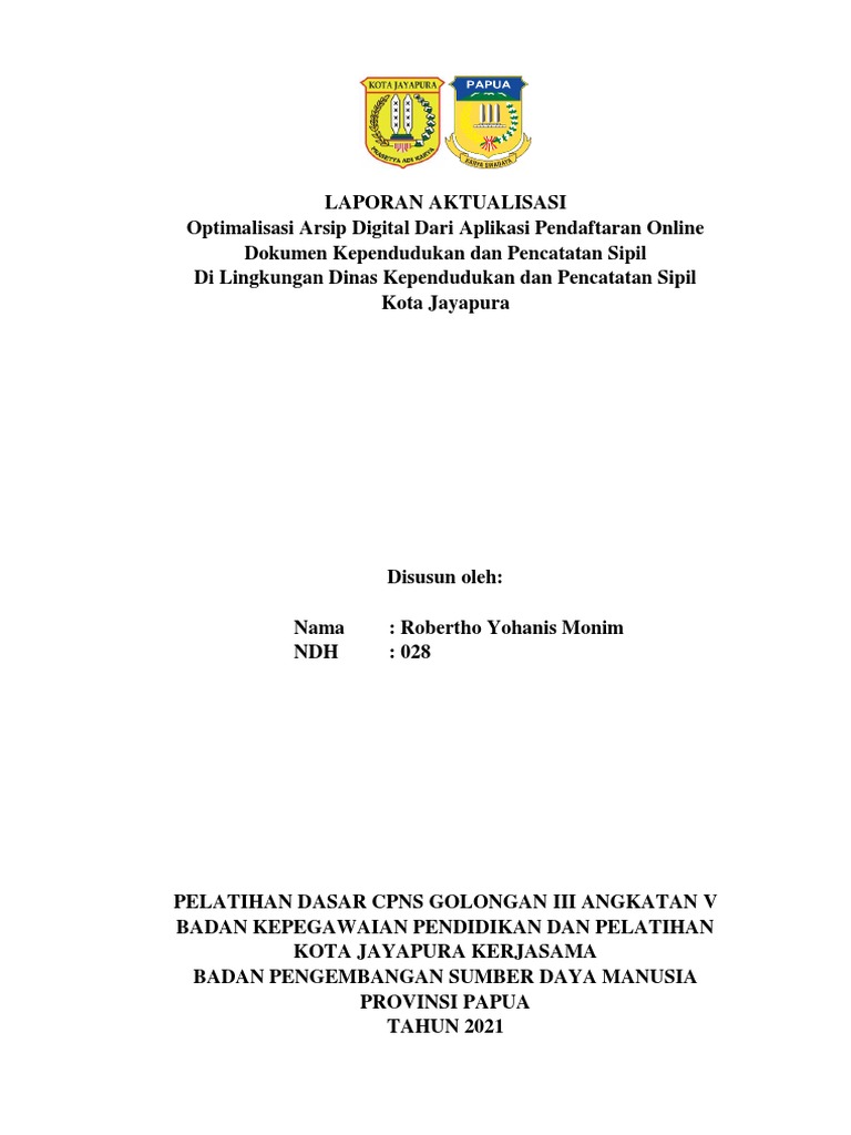 Robertho Yohanis Monim (Laporan Aktualisasi) | PDF