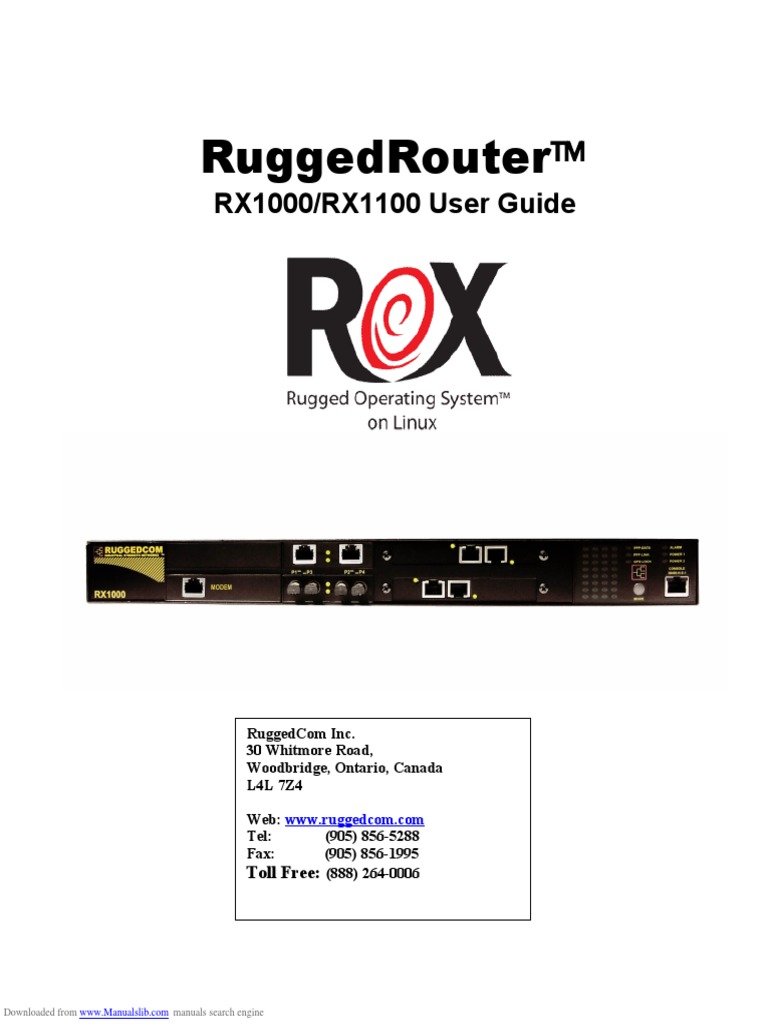 Ruggedrouter rx1000 | PDF | Computer Network | Router (Computing)