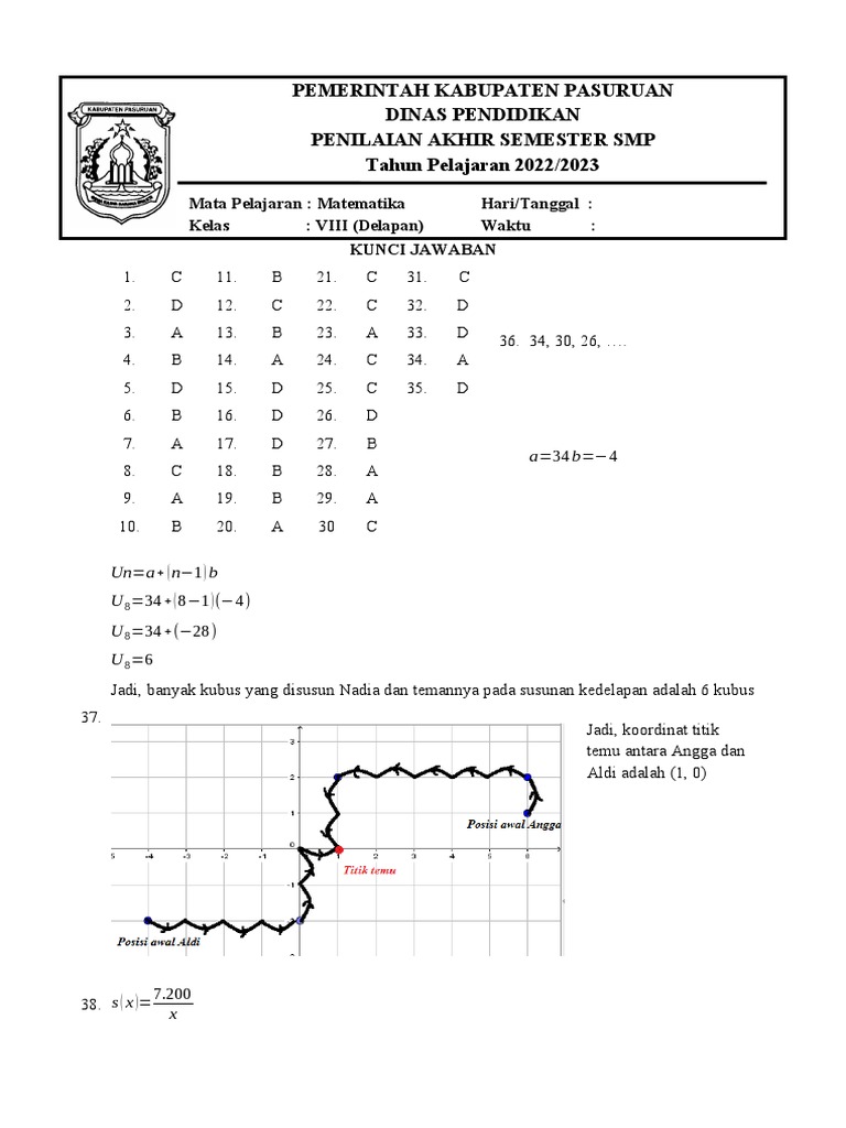 Kunci Jawaban Pas Kelas 8 2022-2023 | PDF