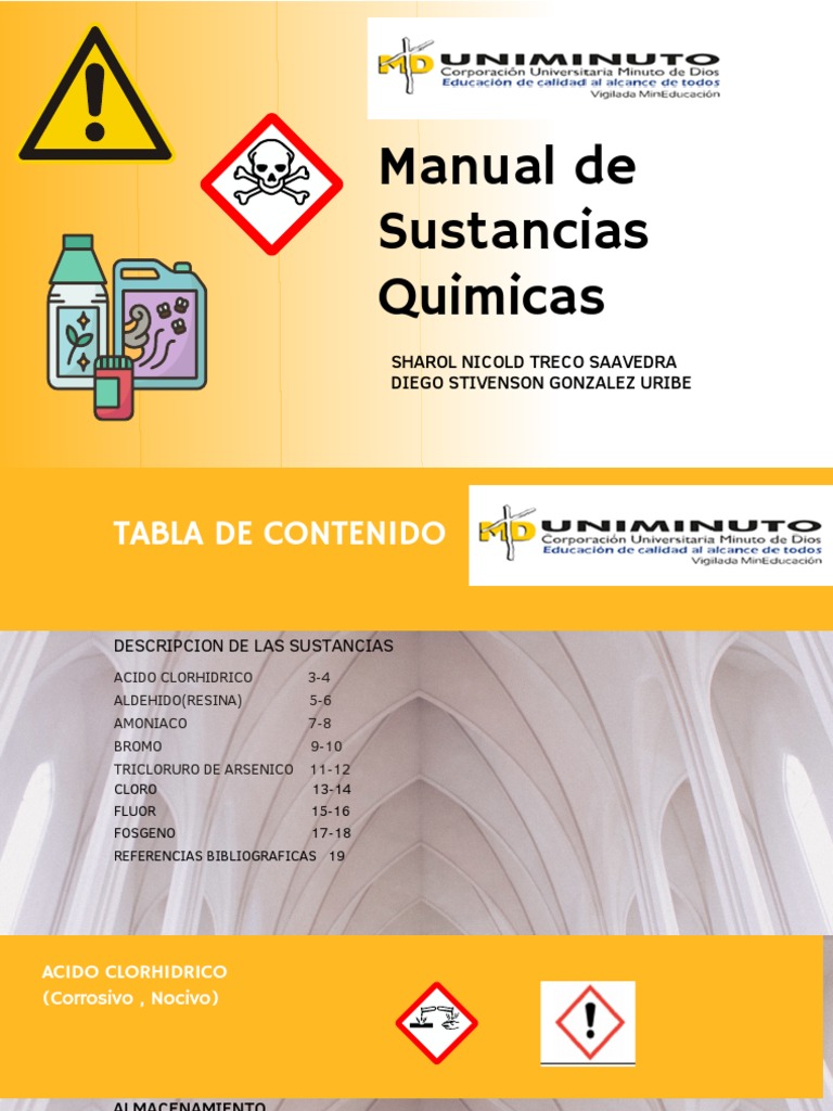 Manual de Sustancias Quimicas | Descargar gratis PDF | Ácido clorhídrico | Amoníaco