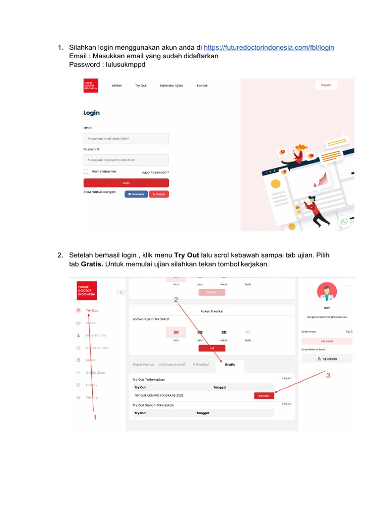 Tutorial Mengerjakan Free To Fdi | PDF