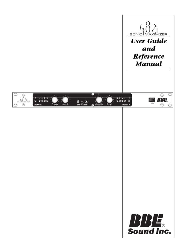 Bbe-Sound 482i User Reference SCH | PDF | Equalization (Audio) | Amplifier