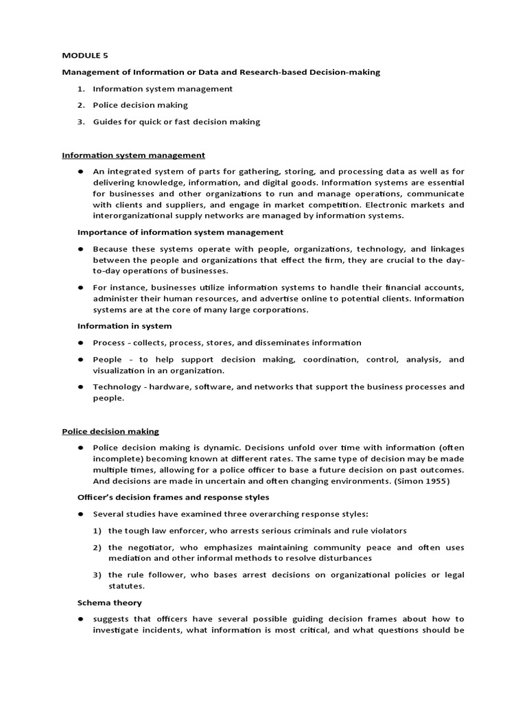 Module 5 Reporting | PDF | Decision Making | Information