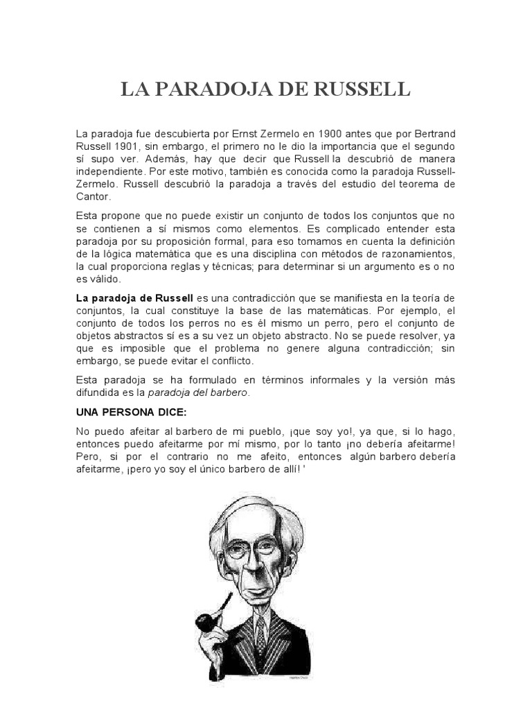 La Paradoja de Russell | PDF | Filosofía