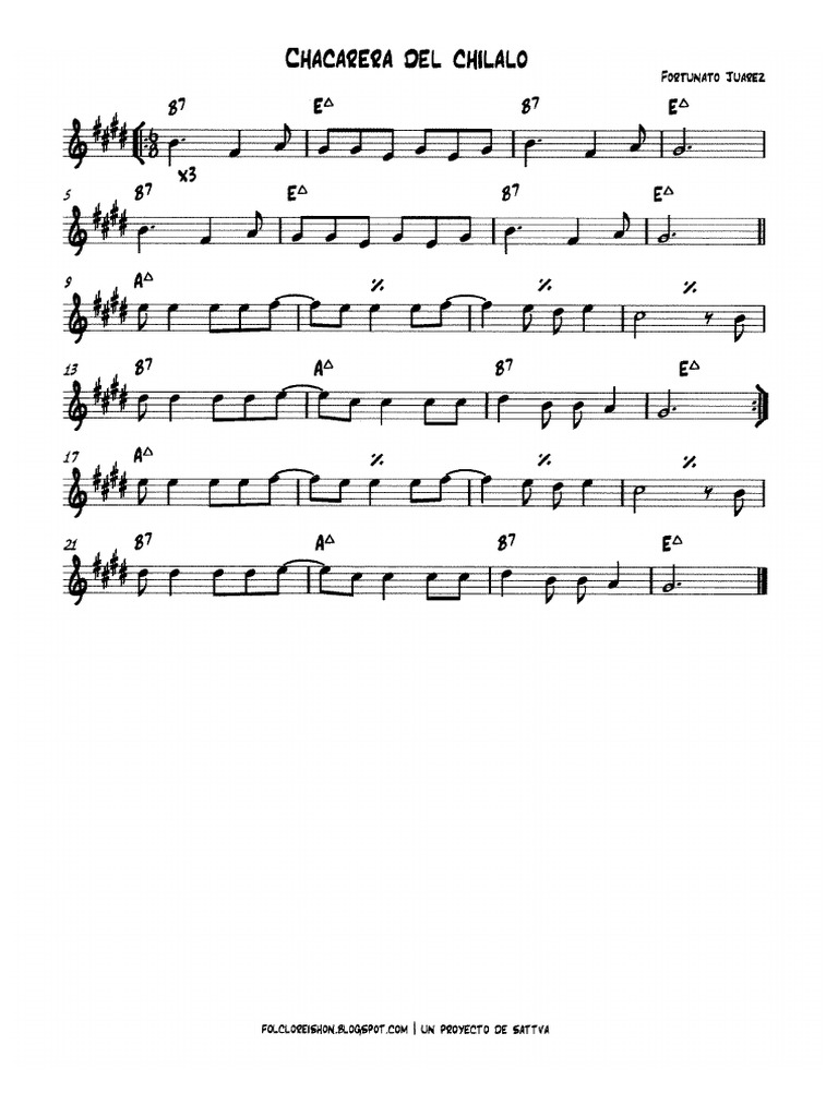 Chacarera Del Chilalo | PDF